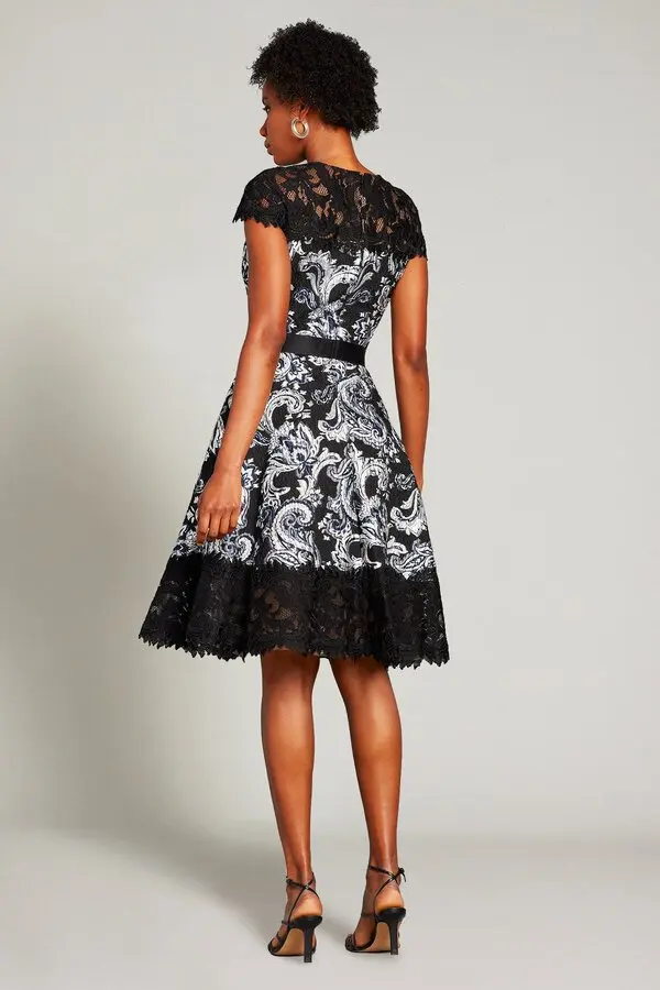 tadashi shoji fit and flare dress Usha Flare Lace Dress