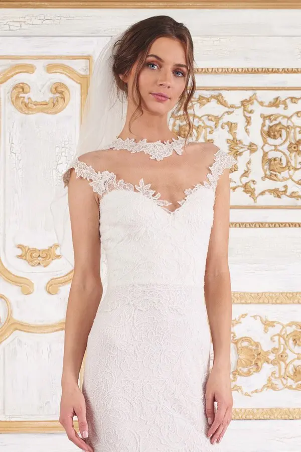 Tadashi Shoji Violetta Blusher Veil - Ivory
