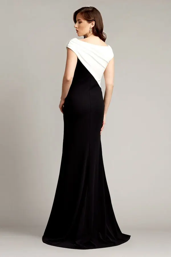 Tadashi Shoji Arbor Angled Two-tone Gown