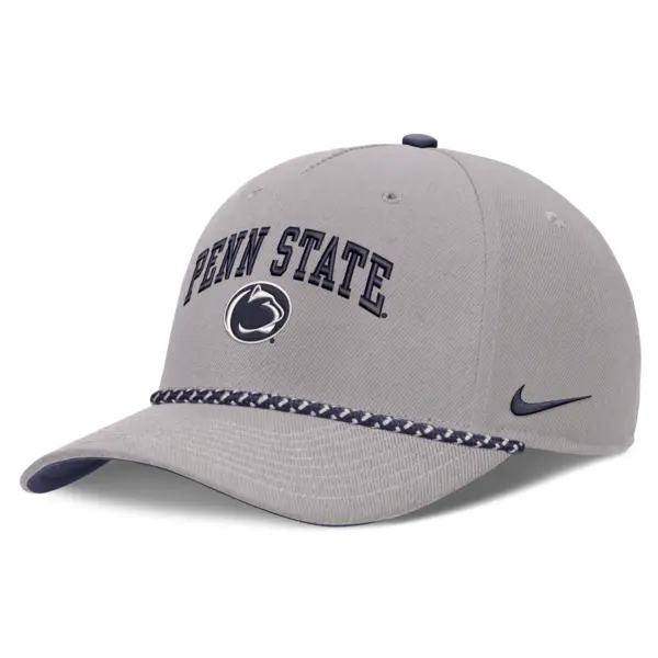 Nike Penn State Primetime Rise Rope College Adjustable Hat - Grey