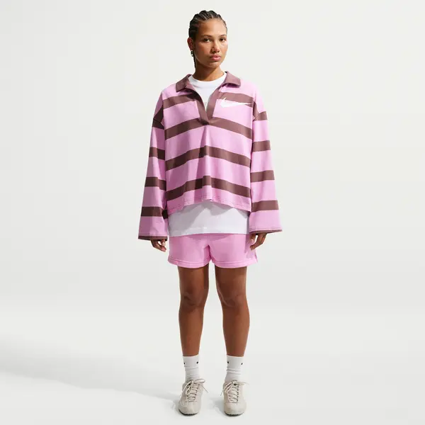 Nike Studio Fleece Weight Mid-rise Shorts - Pink