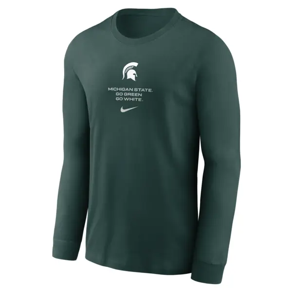 Nike Michigan State Sideline Dri-fit College Long-sleeve T-shirt - Green