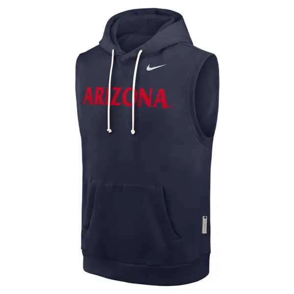 Nike Arizona Sideline Dri-fit College Sleeveless Pullover Hoodie - Blue