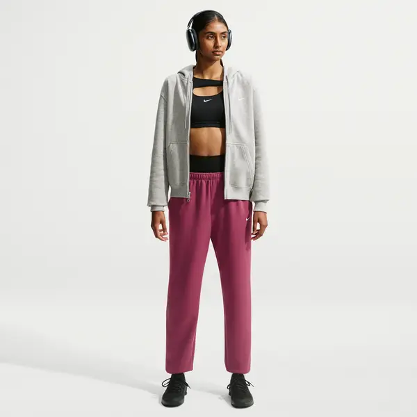 Nike Studio Fleece Dri-fit Mid-rise Pants - Red