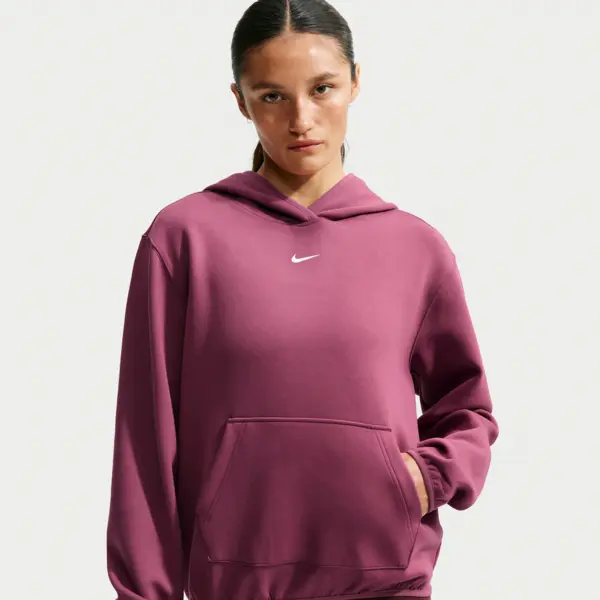 Nike Studio Fleece Sport Dri-fit Pullover Hoodie - Red