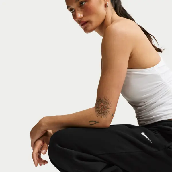 Nike Studio Fleece Mid-rise Wide-leg Pants