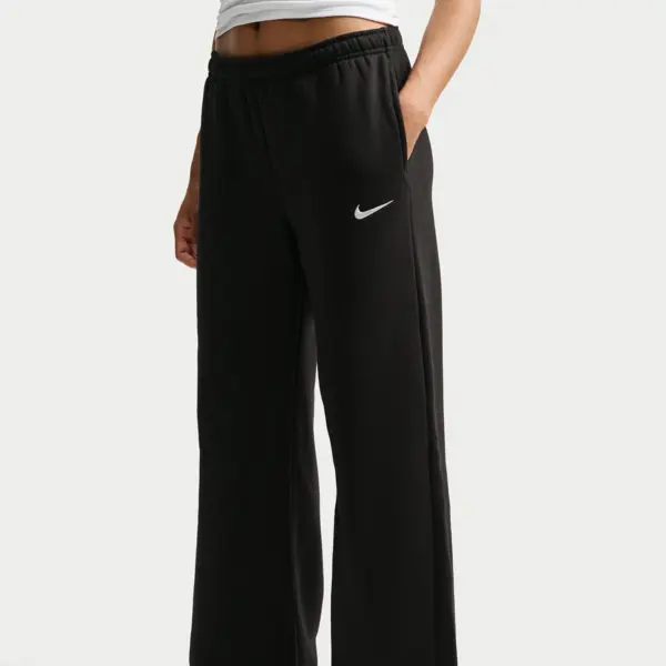 Nike Studio Fleece Medium Weight Wide-leg Pants - Black