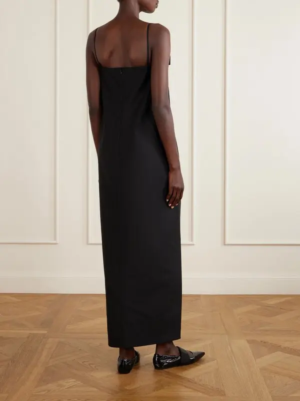 Givenchy Bow-detailed Wool And Mohair-blend Maxi Dress