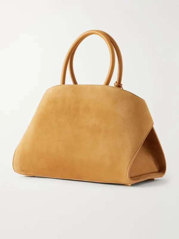 FERRAGAMO Hug Small Suede Tote - Brown