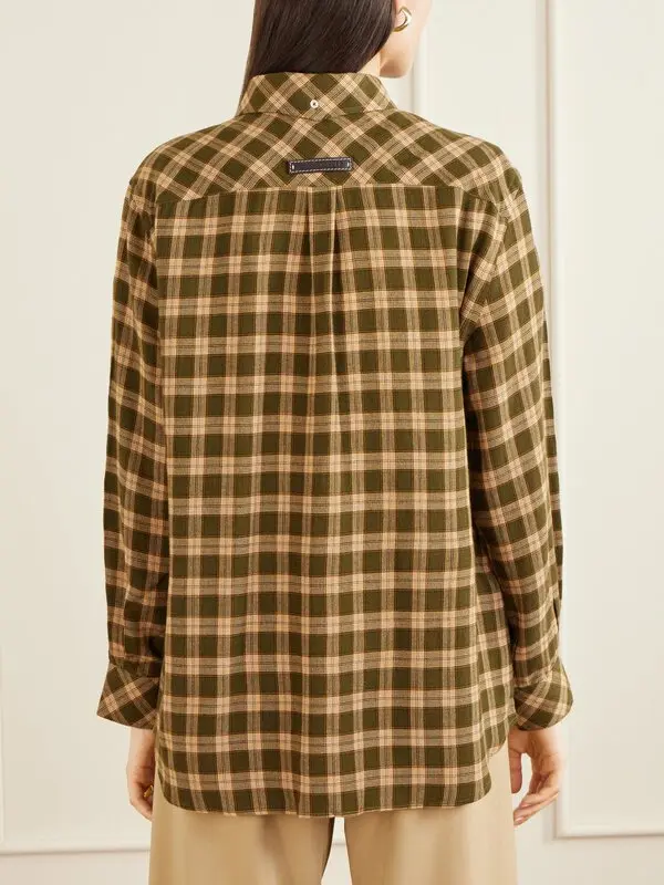 WALES BONNER Ritual Checked Flannel Shirt