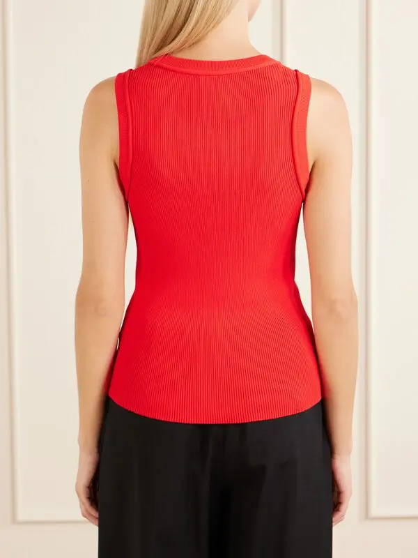 Loewe Anagram Embroidered Ribbed Tank