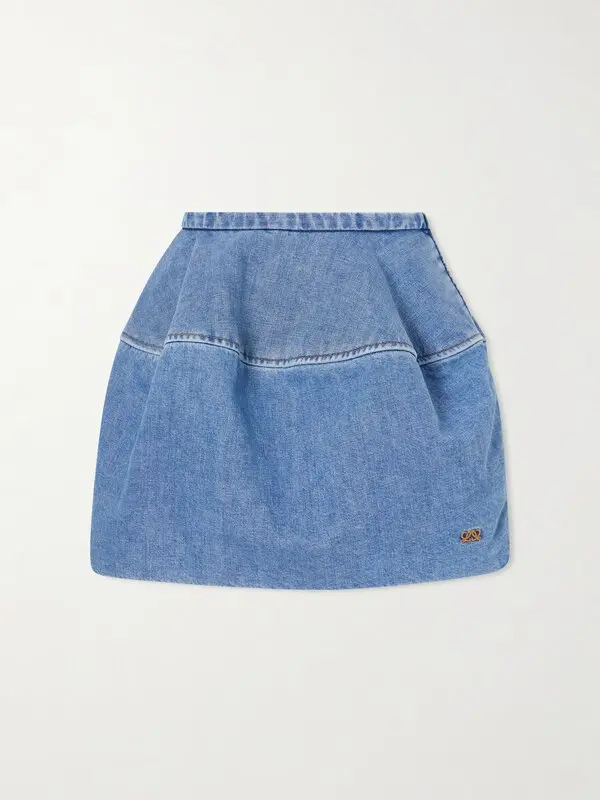 Loewe Paneled Denim Mini Skirt