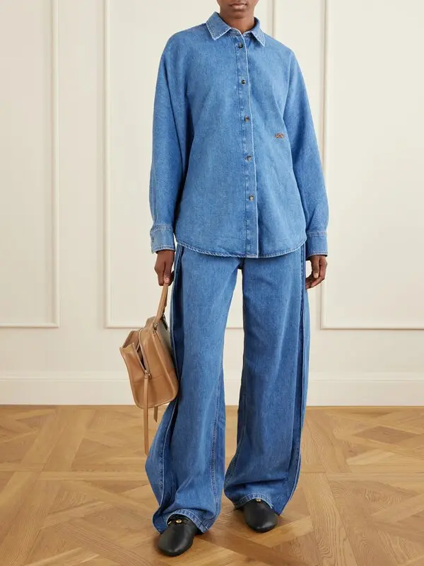 Loewe Draped Wide-leg Jeans