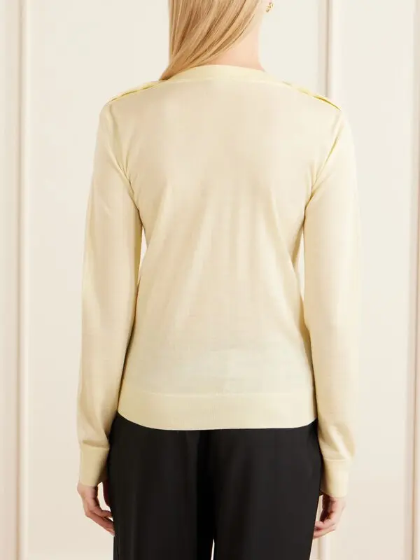 Loewe Anagram Embroidered Wool-blend Boat Neck Sweater
