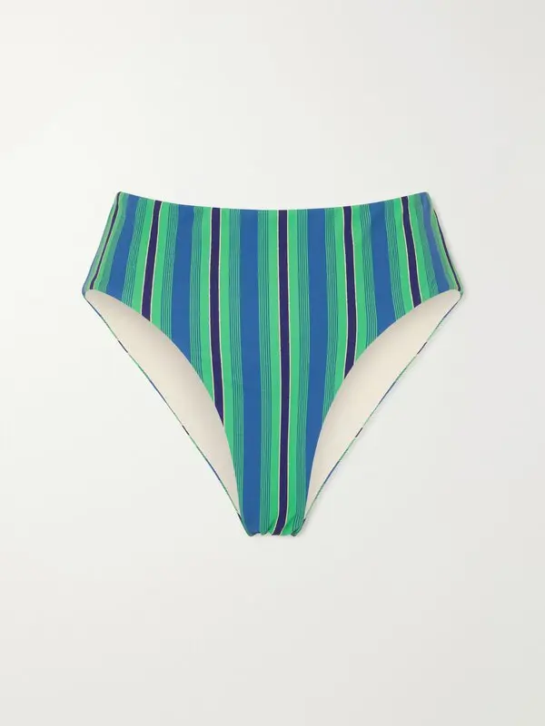 ALEMAIS Margo Striped Bikini Brief - Blue
