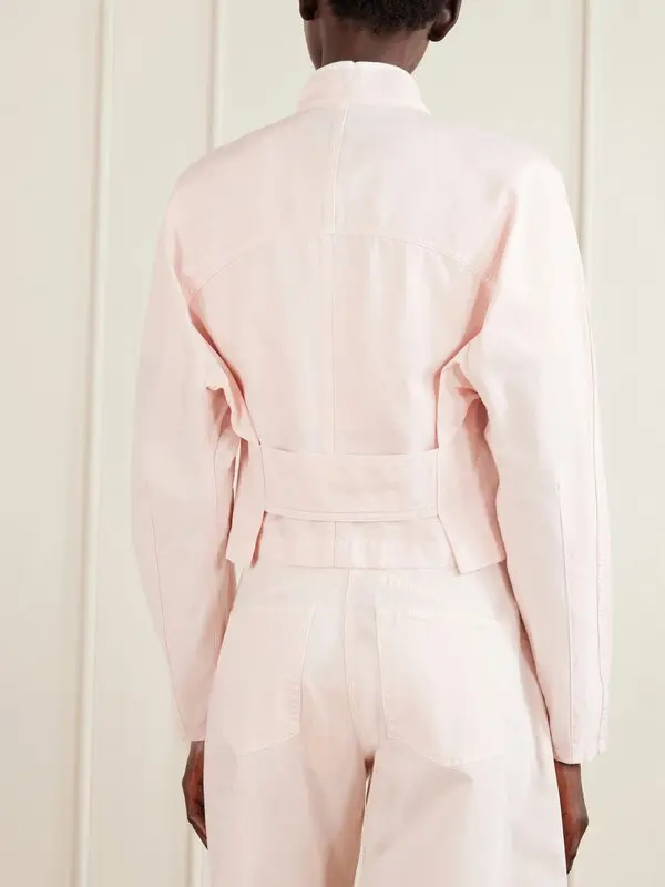 Alaïa Cotton Denim Jacket - Pink