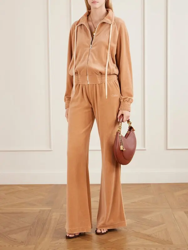 Chloé Wide-leg Velvet Pants