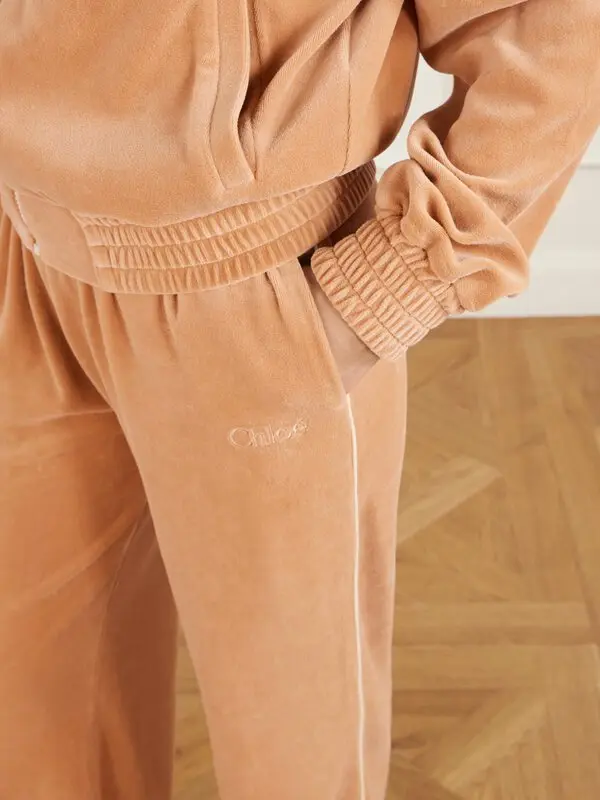 Chloé Wide-leg Velvet Pants