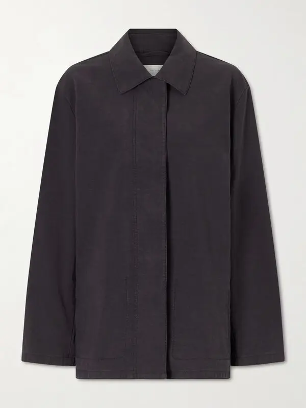 THE ROW Baeza Cotton Jacket - Black