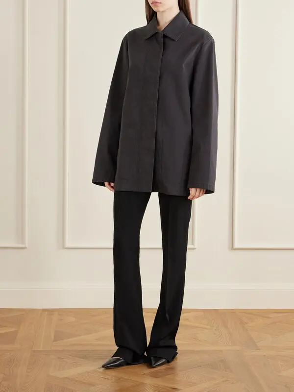 THE ROW Baeza Cotton Jacket - Black