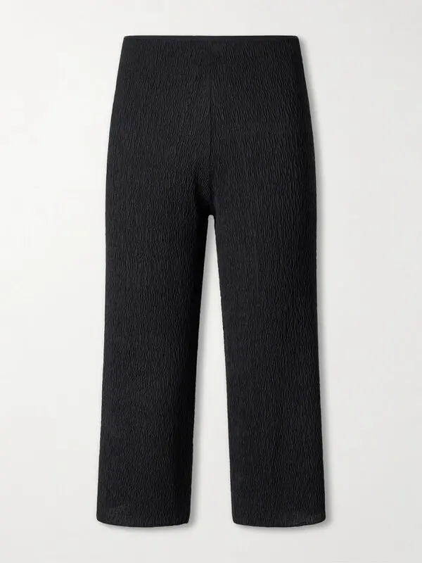 THE ROW Omero Silk Plissé Capris