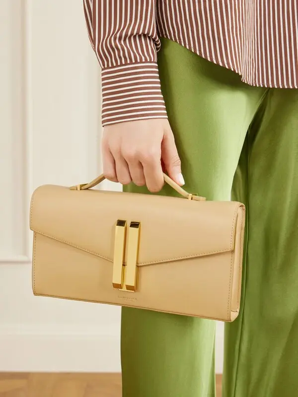 DEMELLIER The Vancouver Leather Clutch - Neutrals