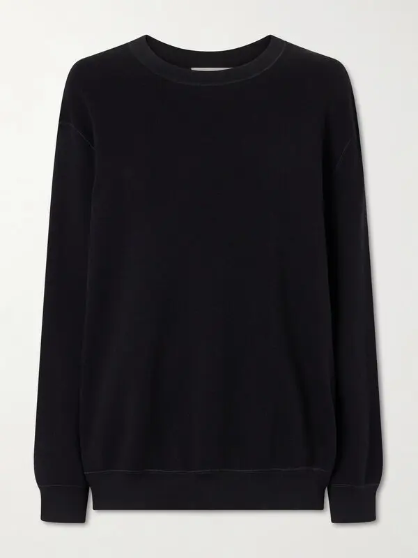 THE ROW Ottilie Silk And Cotton-blend Sweatshirt