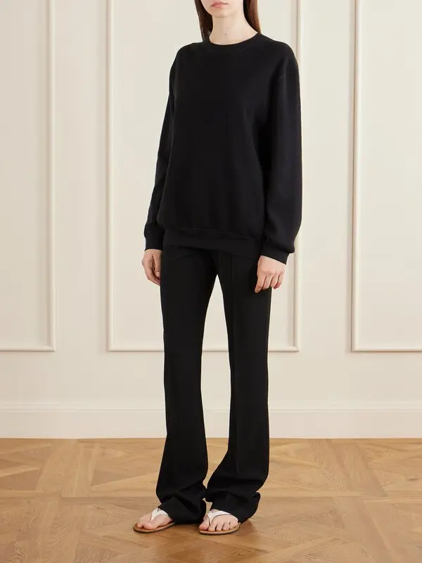 THE ROW Ottilie Silk And Cotton-blend Sweatshirt