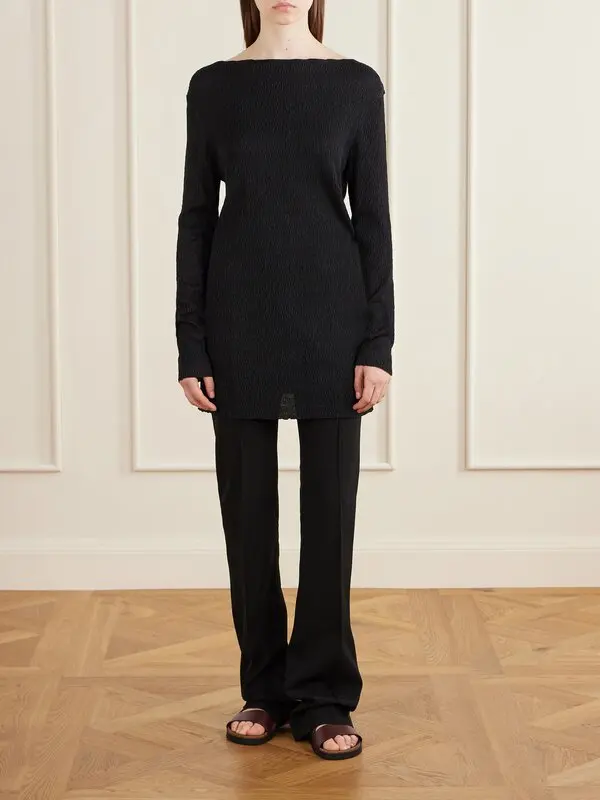 THE ROW Ozma Pleated Silk Top