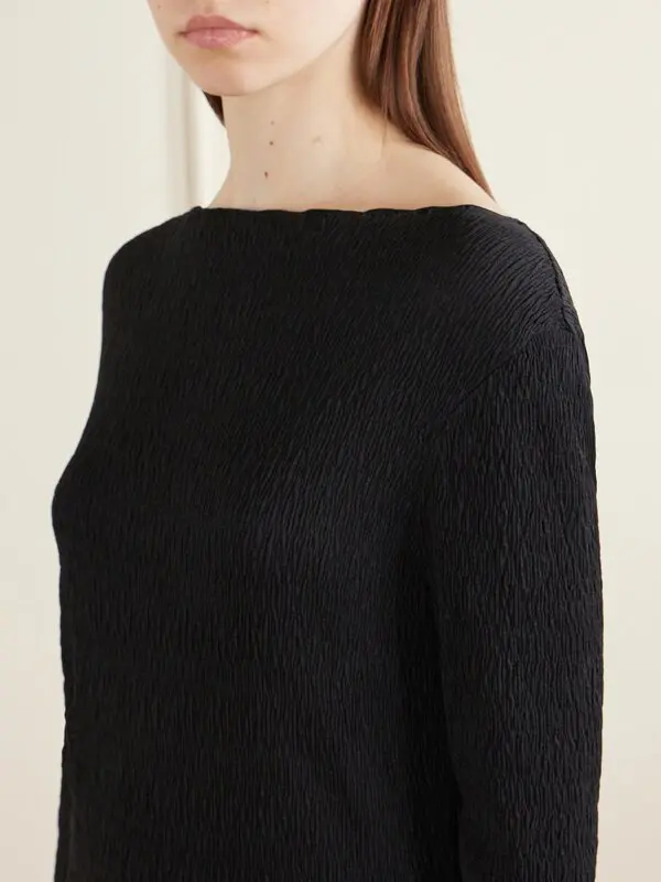 THE ROW Ozma Pleated Silk Top