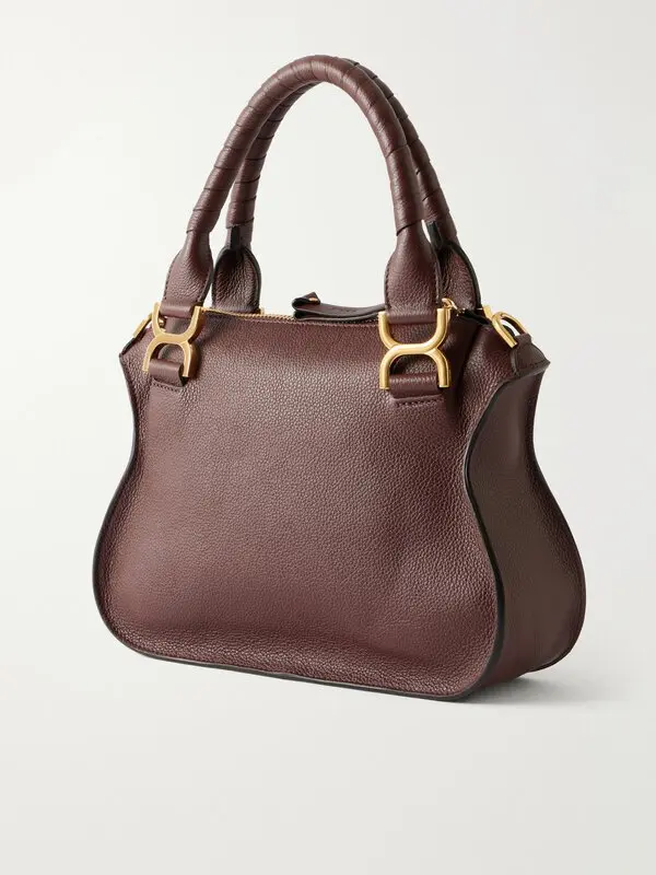 Chloé Marcie Medium Textured Leather Tote - Brown