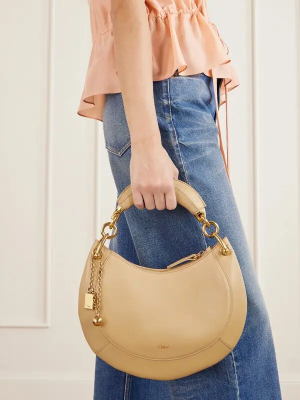 Chloé Banana Leather Shoulder Bag - Neutrals