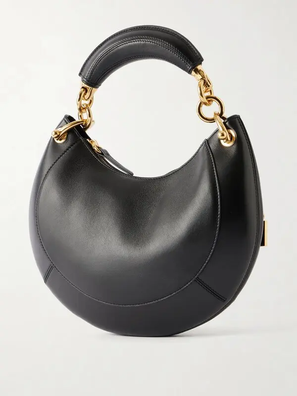 Chloé Banana Leather Shoulder Bag - Black