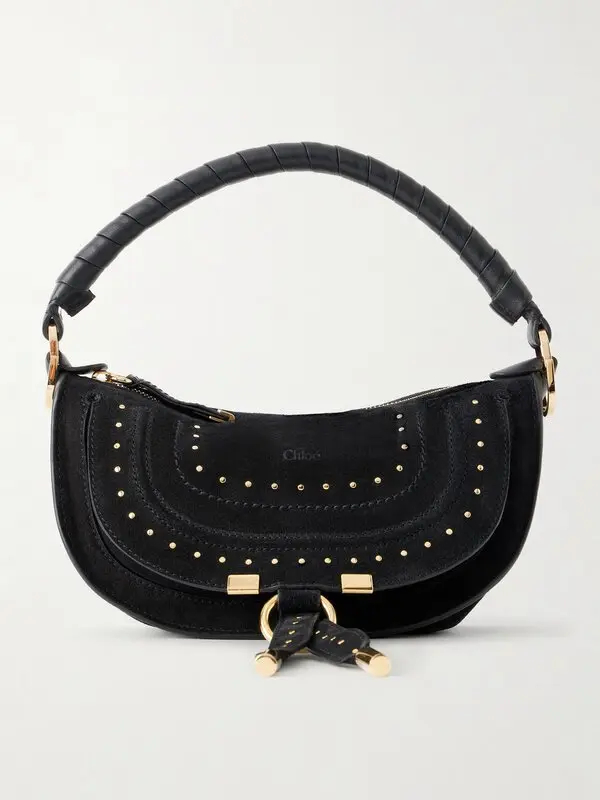 Chloé Marcie Mini Studded Suede Tote
