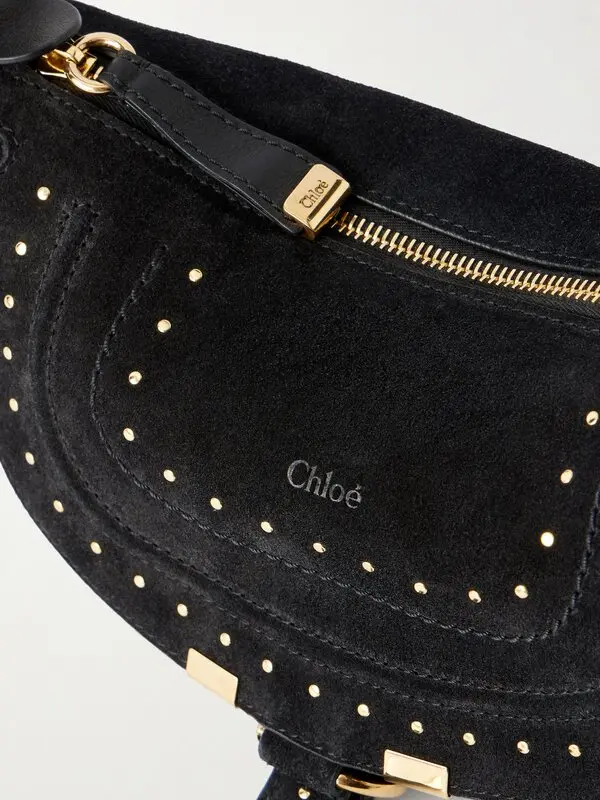 Chloé Marcie Mini Studded Suede Tote