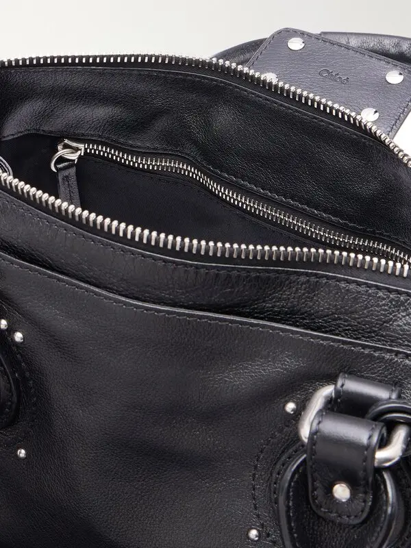 Chloé Paddington Full-grain Leather Shoulder Bag - Black