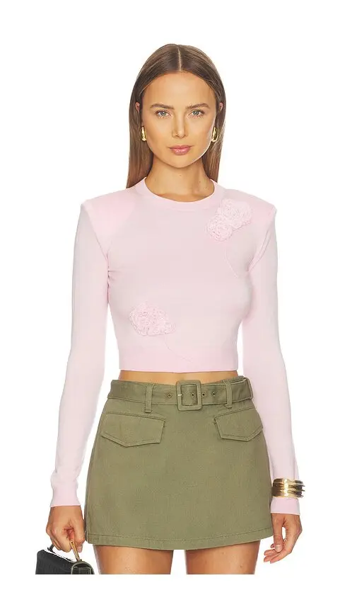 SELF-PORTRAIT Flower Knit Jumper - Pink