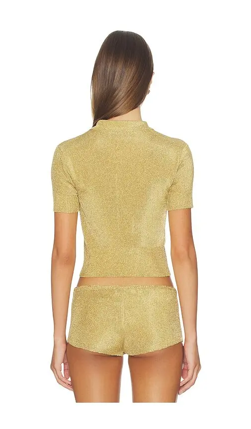 GUIZIO Mateo Polo Top In Metallic