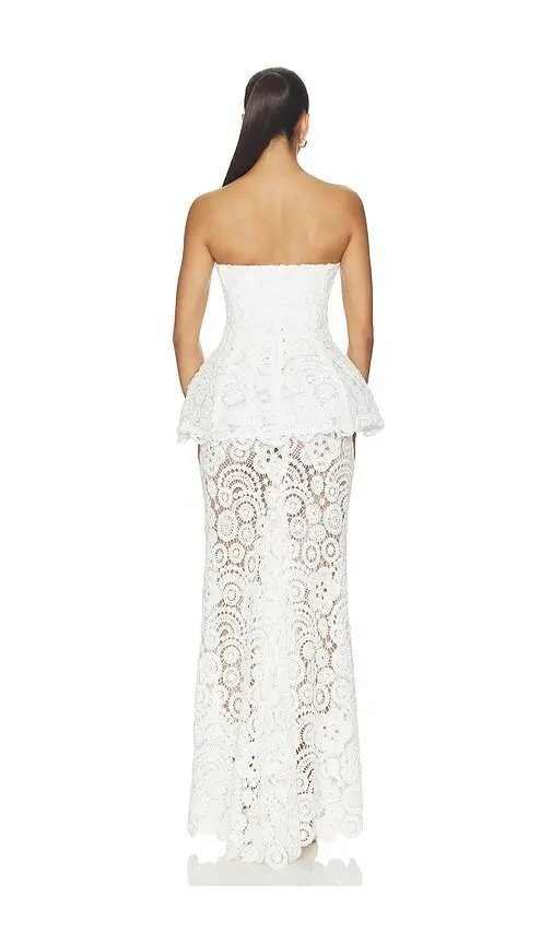 PatBO Gal Embroidery Peplum Maxi Dress