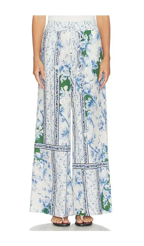 Agua Bendita Winter Ivy Wide Leg Printed Trousers