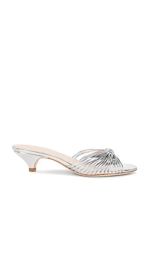 LOEFFLER RANDALL Dixie Strappy Kitten Heel Sandal In Metallic
