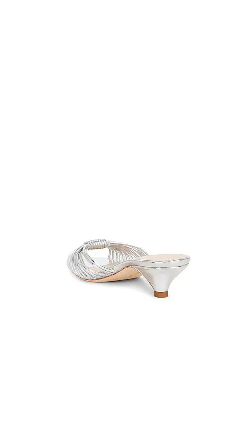 LOEFFLER RANDALL Dixie Strappy Kitten Heel Sandal In Metallic