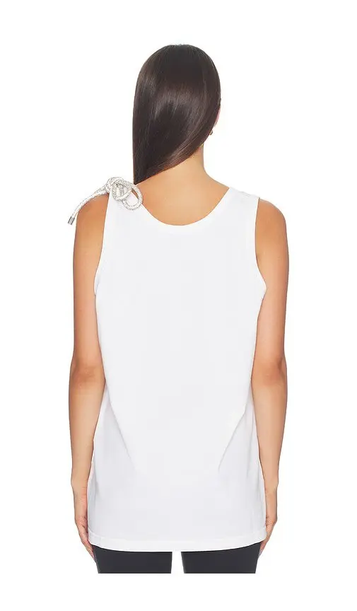 AREA Crystal Knot Tank Top