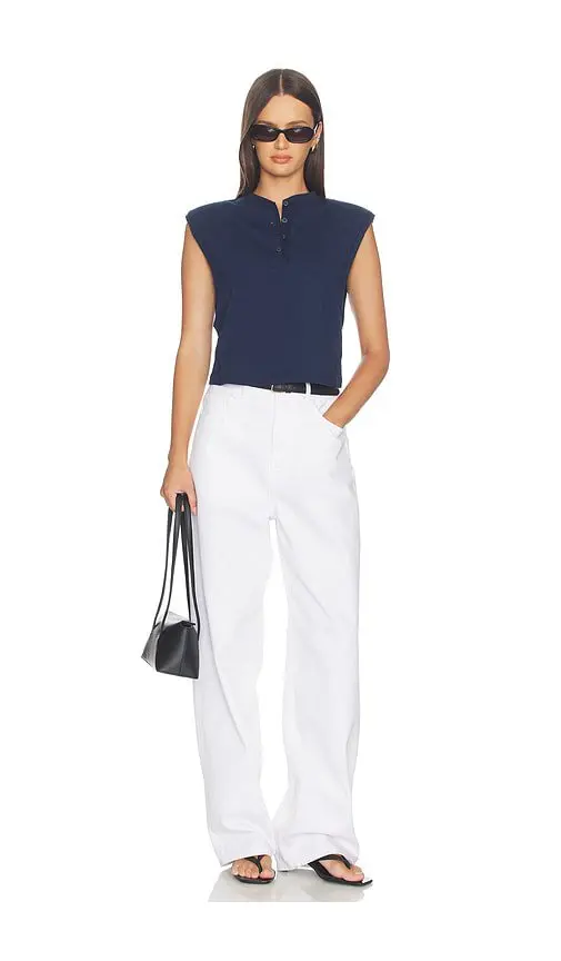Simkhai Sleeveless Top With Padded Shoulders