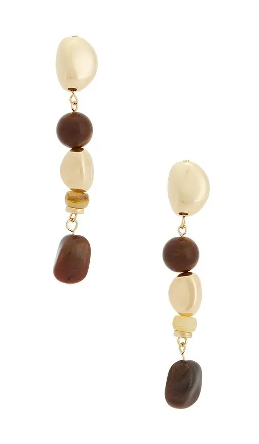 LOVERS AND FRIENDS Orla Earrings In Brown,metallic Gold