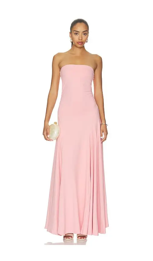 Susana Monaco Gathered Waist Tube Dress In Pink - Pink Icing