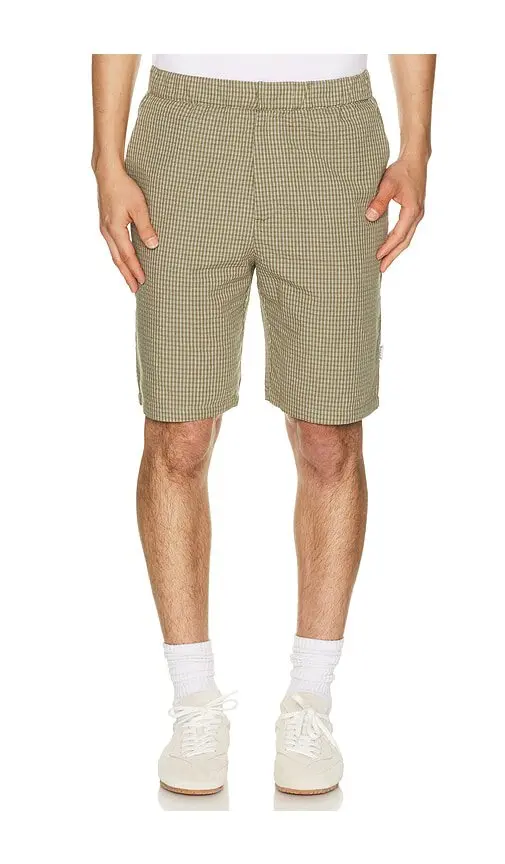 BOUND Gingham Shorts In Green