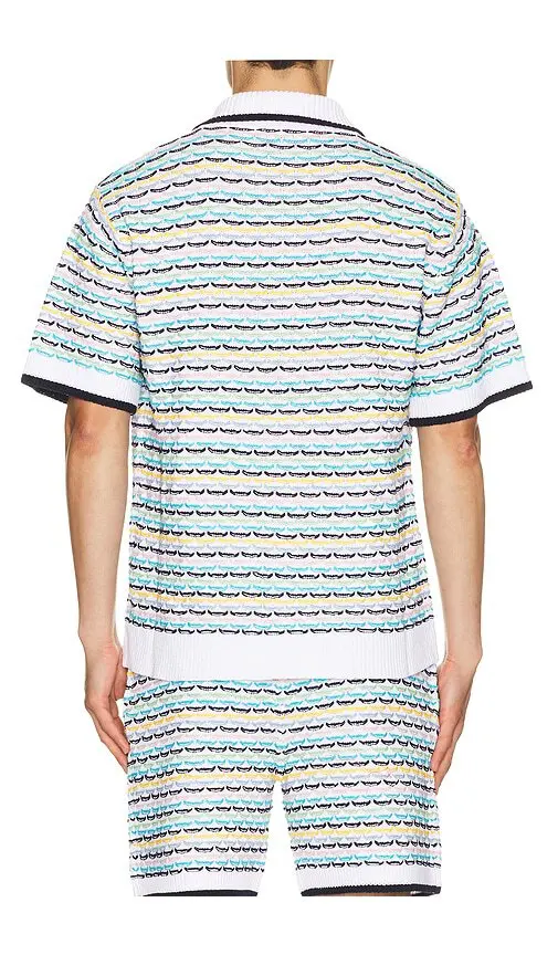 Casablanca Tuck Stitch Short Sleeve Shirt - Multi