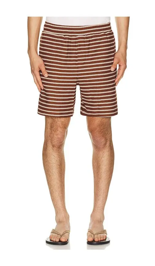 BOUND Stripe Jacquard Shorts In Red