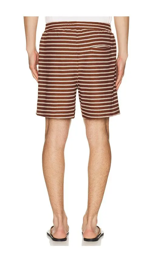 BOUND Stripe Jacquard Shorts In Red